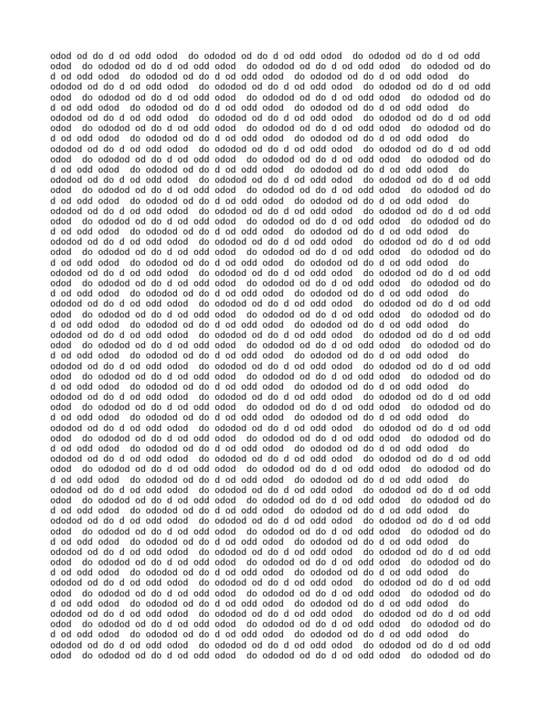 Odod Od Do D Od Odd Odod Do Od | PDF
