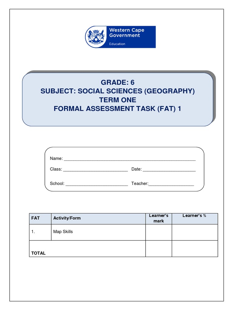 Grade 6 Geography Term 1 Assessment | PDF | Geography | Longitude