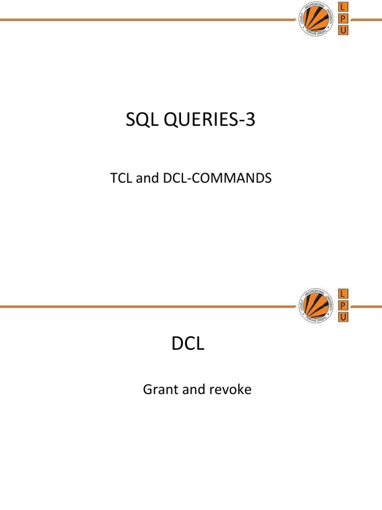 2.DCL and TCL | PDF | Database Transaction | User (Computing)