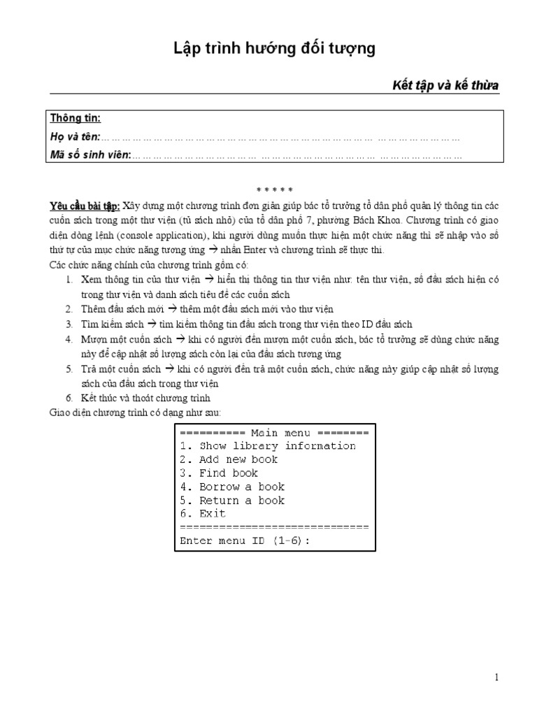 Assignment Ket Tap Va Ke Thua | PDF