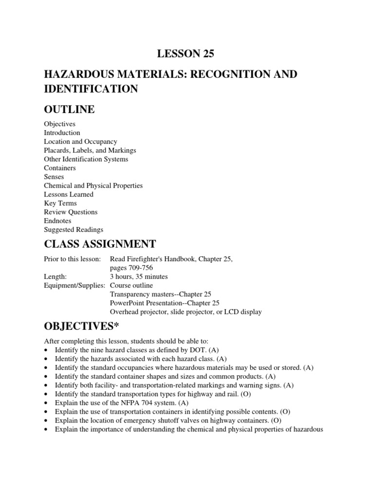 25 Hazmat Recognition and Identification | PDF | Dangerous Goods ...