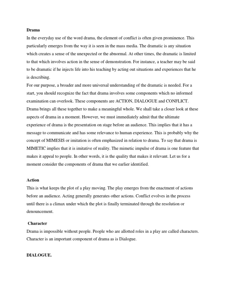 Elements of Drama | PDF | Tragedy | Comedy