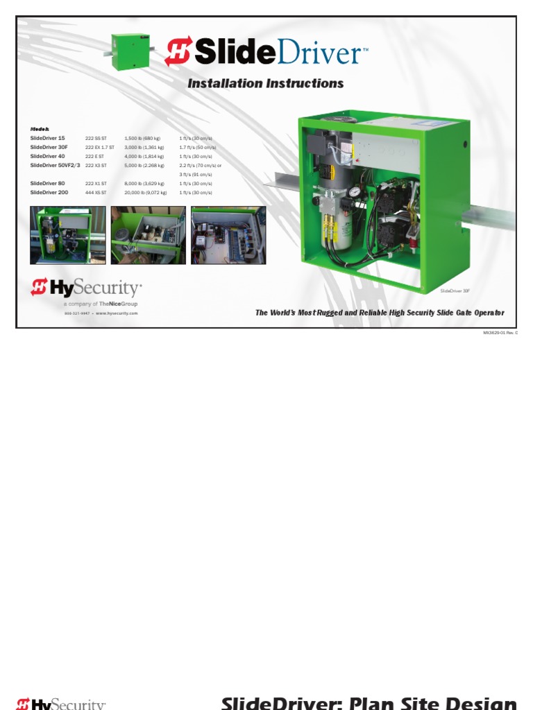 InstallInstructions SlideDriver MX3629-01 3 | PDF | Screw | Rail Transport