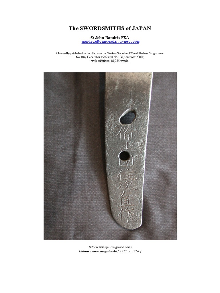 The - SwordSmiths Apan | PDF | Japanese People | Japan
