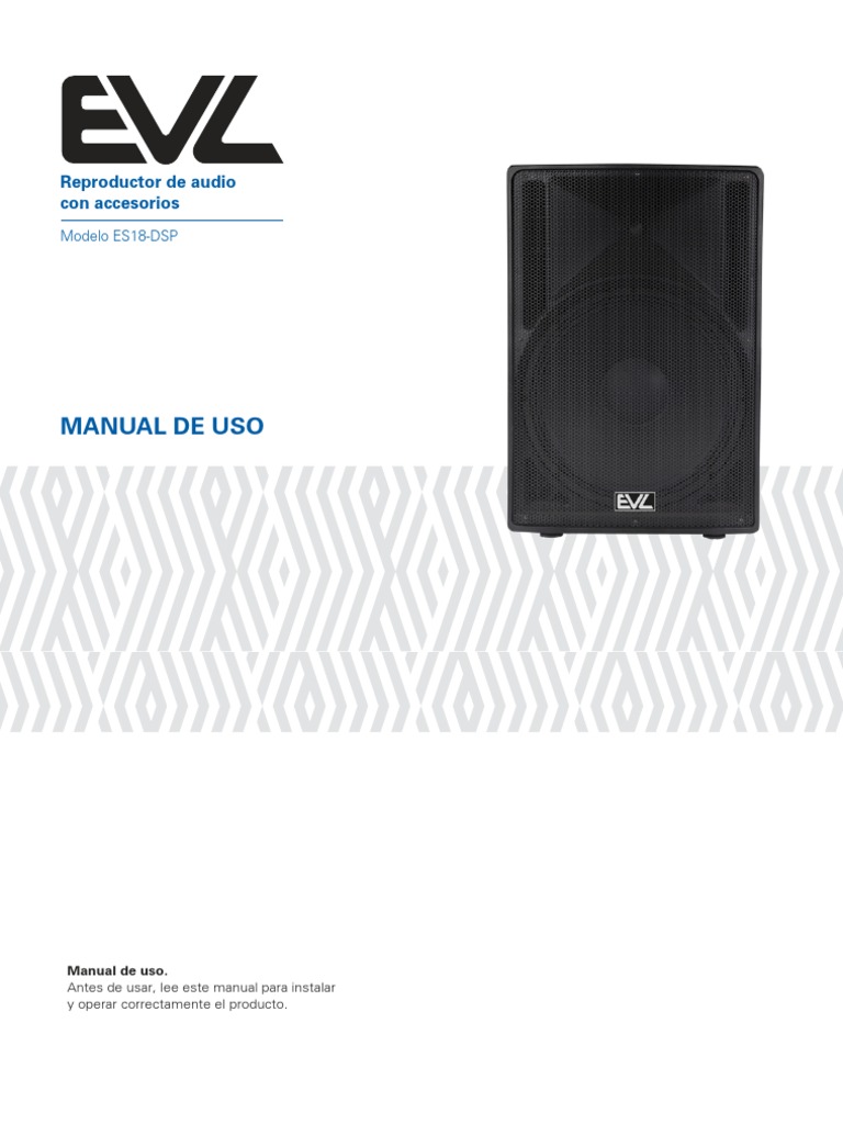 Manual EVL Es18-DSP | PDF | Micrófono | Altoparlante