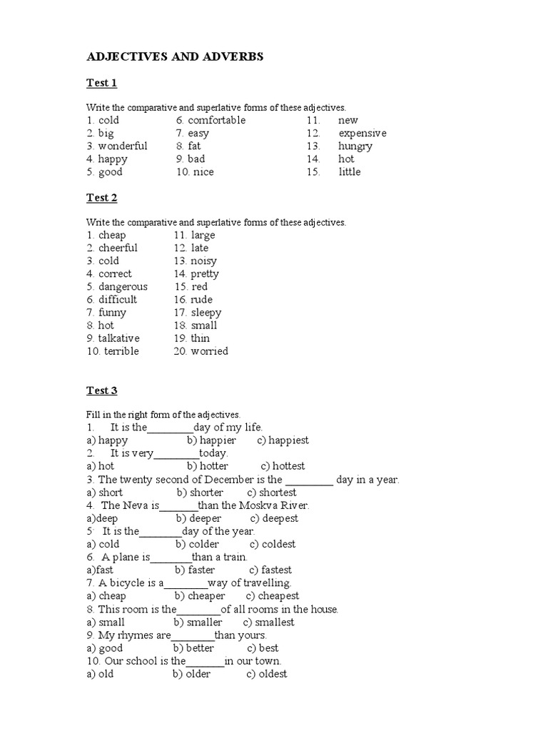 Adjectives and Adverbs | PDF | Adverb | Adjective
