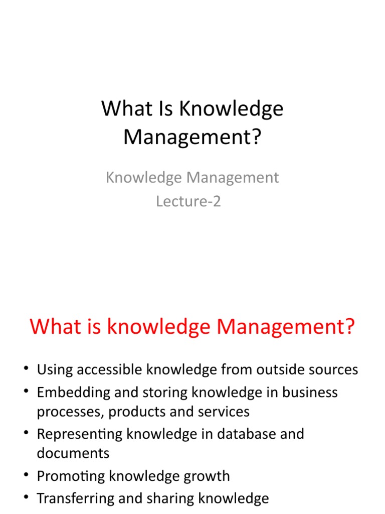 Knowledge Management-2 | PDF