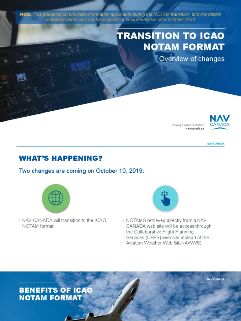 Transition To ICAO NOTAM Format - Overview Presentation | Download Free ...