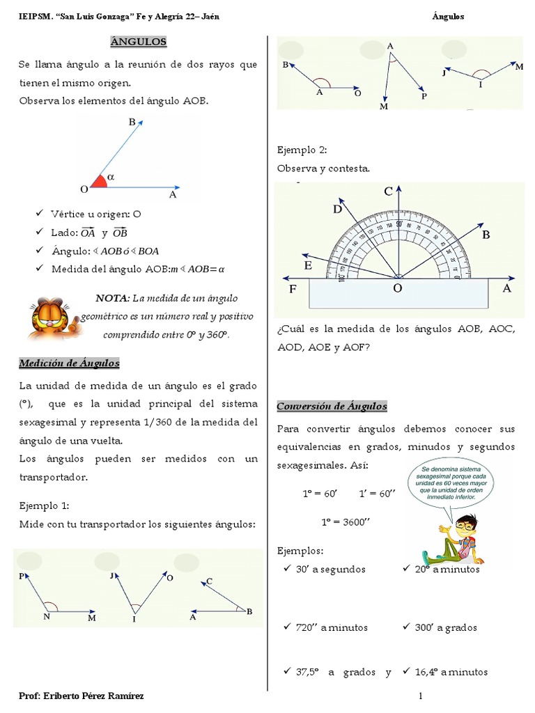 ángulos | PDF | Ángulo | Geometría