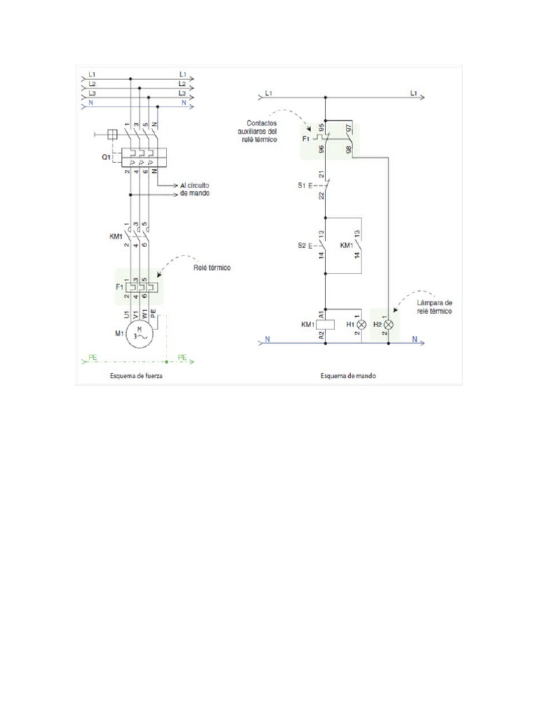 Diagrama Unifilar Motor Trifasico | PDF