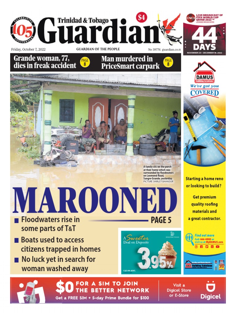 Trinidad Guardian - 07.10.22 | PDF | Flood | Earth Sciences