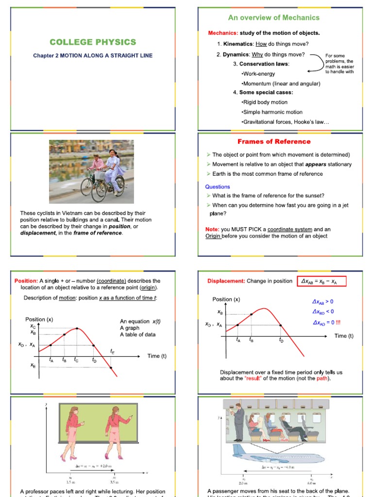Chapter 2 - Motion 1D Layout | PDF