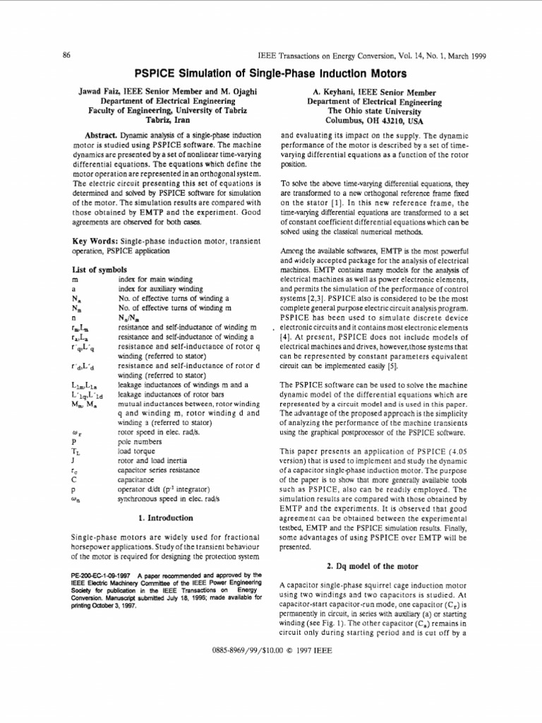 Pspice Simulation of SPIM | PDF | Electric Motor | Inductance Pspice Simulation of SPIM | PDF | Electric Motor | Inductance