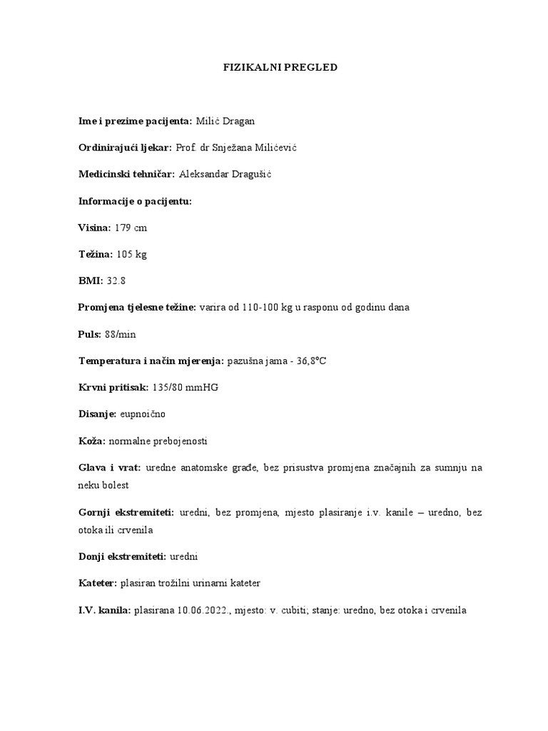 Fizikalni Pregled - Dragusic | PDF