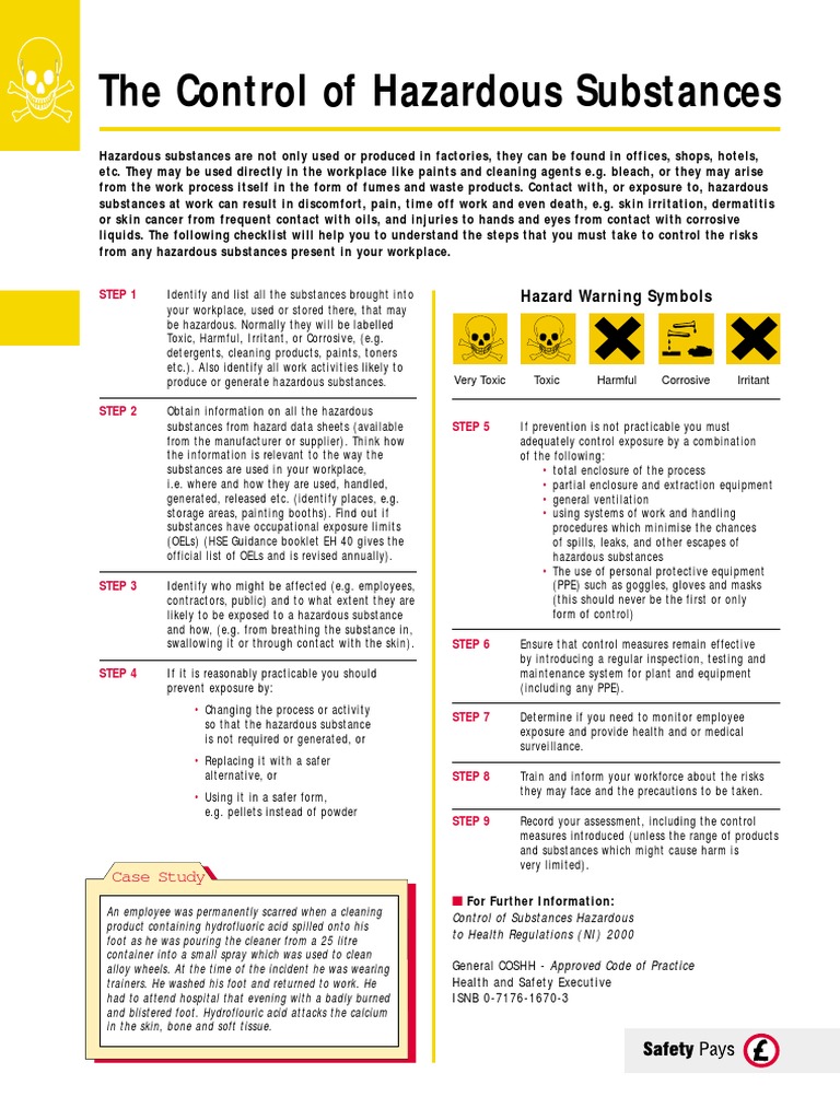 COSHH | PDF | Personal Protective Equipment | Hazards