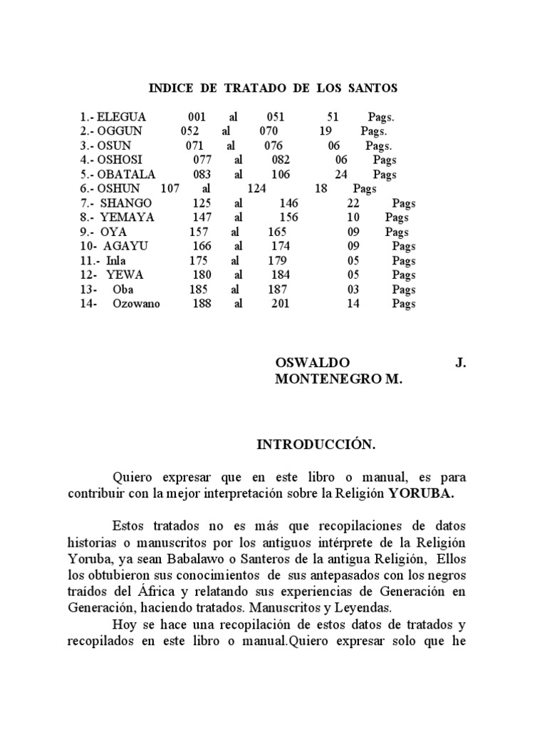 Tratados Ceremony Prev Sants New Ofun Gando | PDF | Santeria