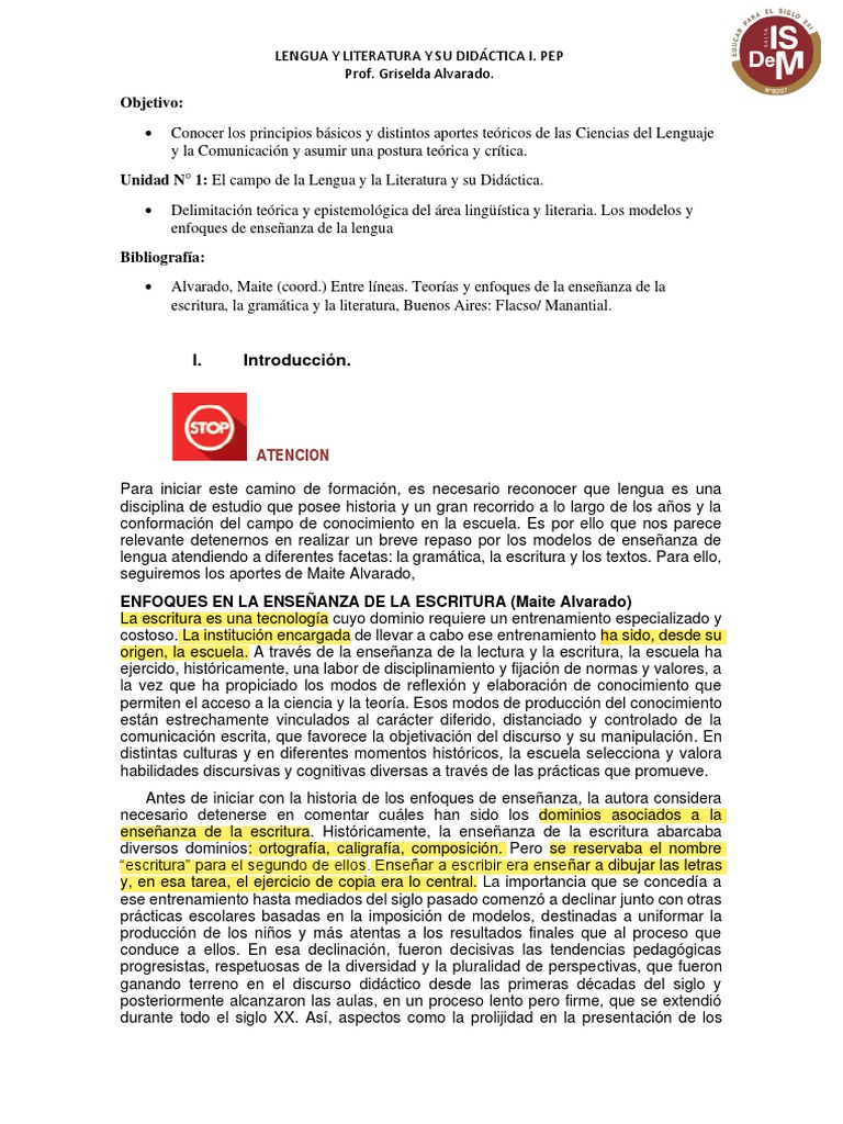 Enfoques en la enseñanza de la escritura y la literatura según los ...