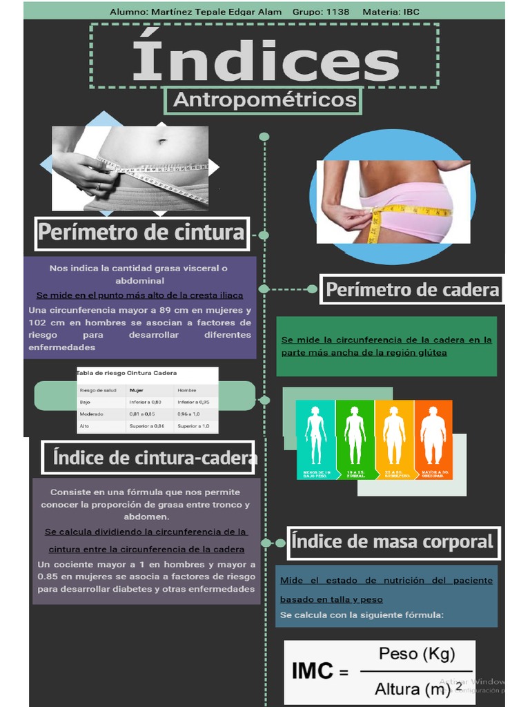 Infografía Índices antropométricos | PDF