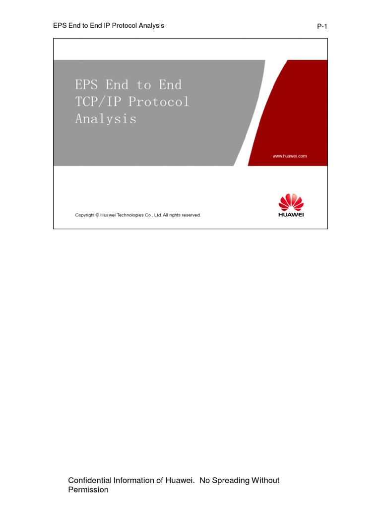 Huawei LTE EPS End To End IP Protocol Analysis | PDF | Transmission ...