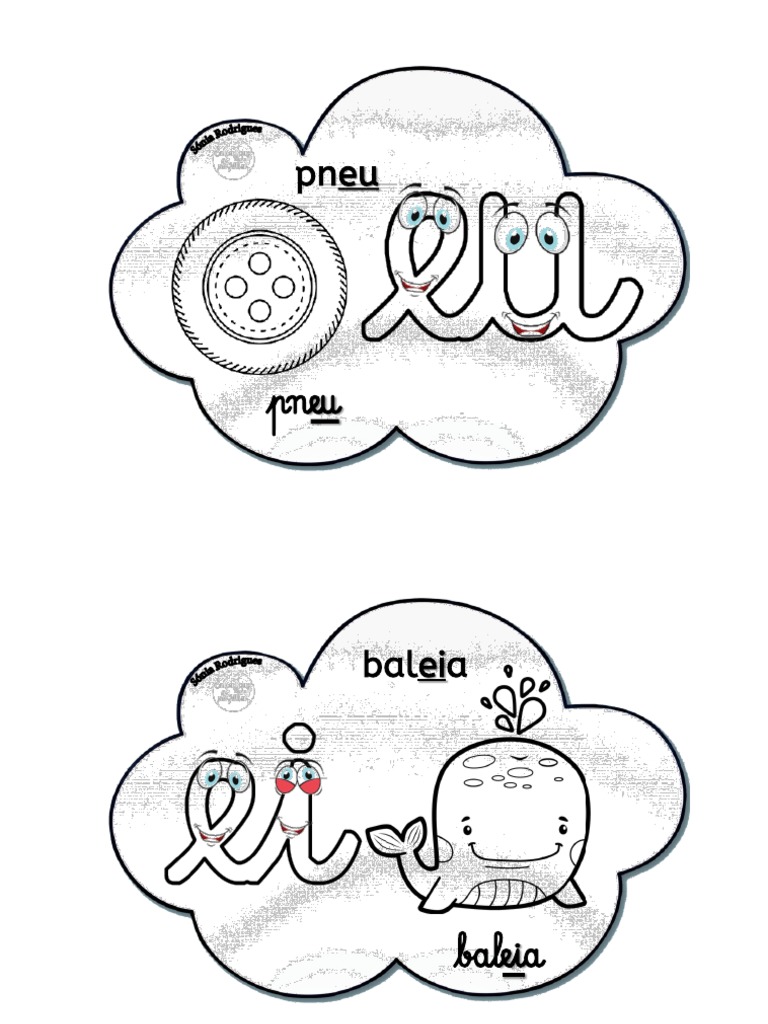 Cartazes Ditongos Eu, Ei Ãe Õe - Sónia Rodrigues | PDF