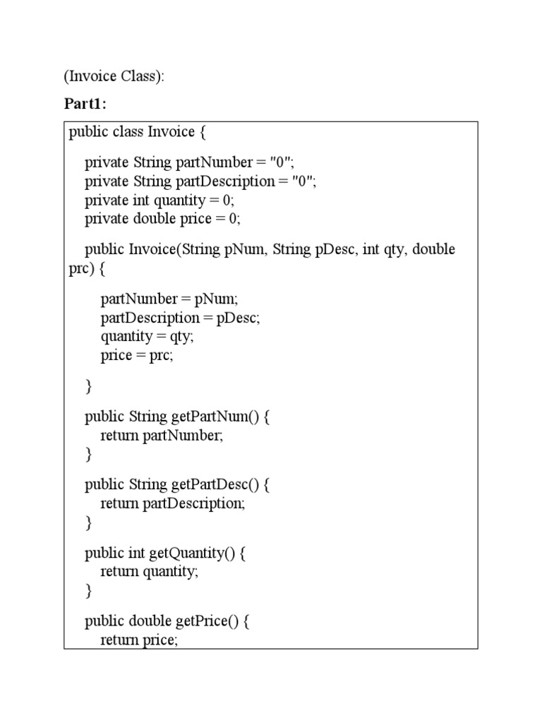 Invoice Class | PDF | Computers