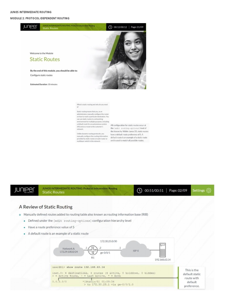 Junos Intermediate Routing | PDF | Computers