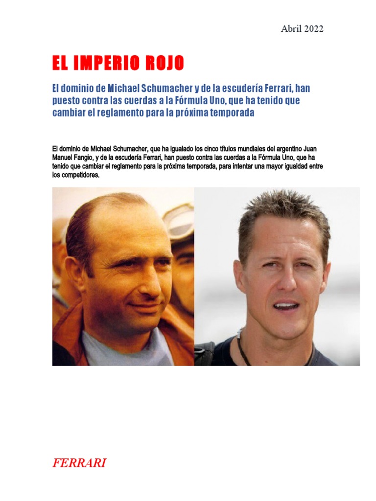 El Imperio Rojo | PDF | World World Racing Series | Coche