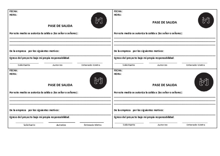 Pase de Salida | PDF