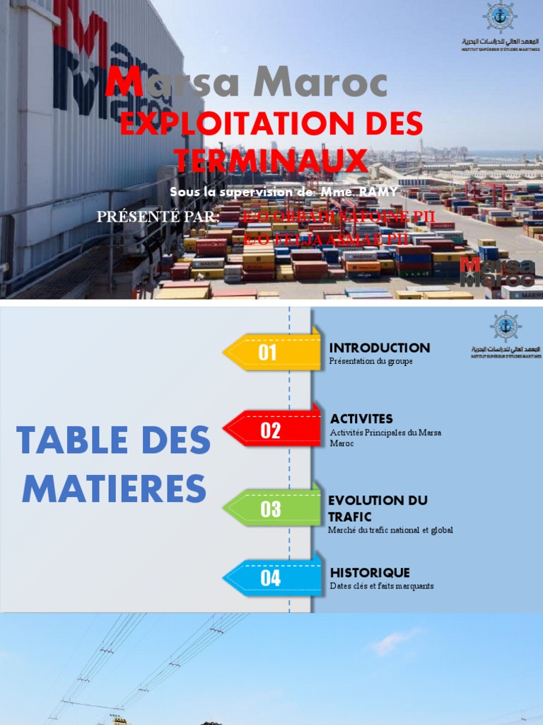 Exploitation Des Terminaux Par Marsa Maroc | PDF | Maroc | Transport de marchandises
