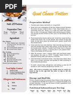 Kitchen Prep Sheet | PDF