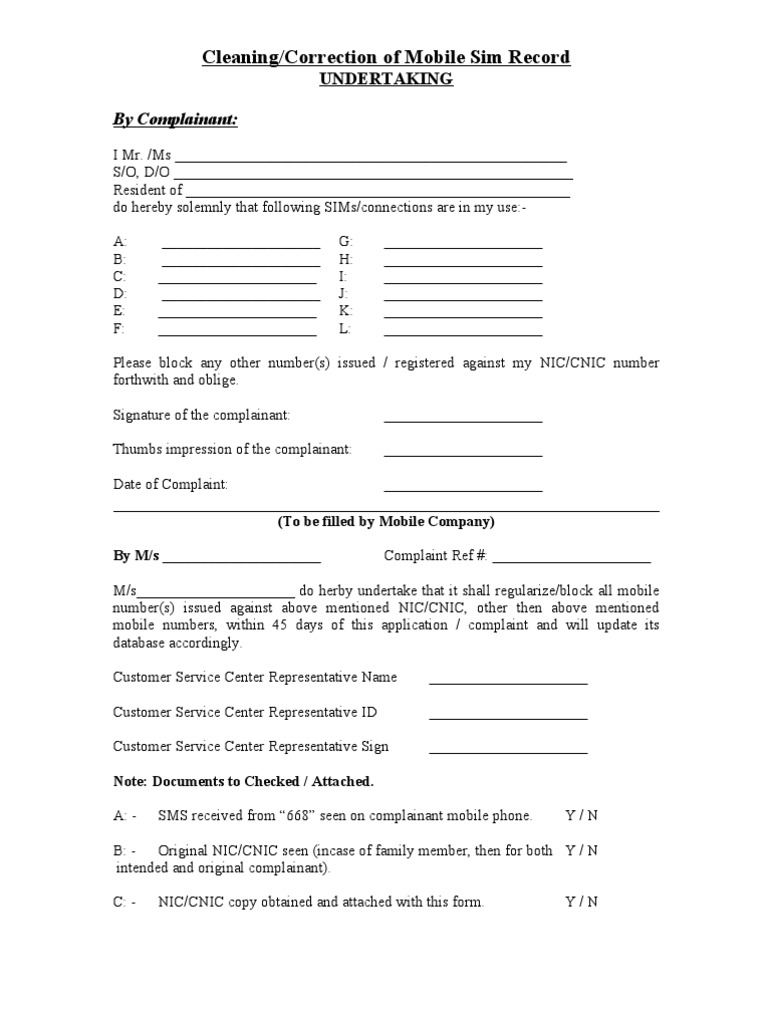 SIM Block Form | PDF | Business | Finance & Money Management