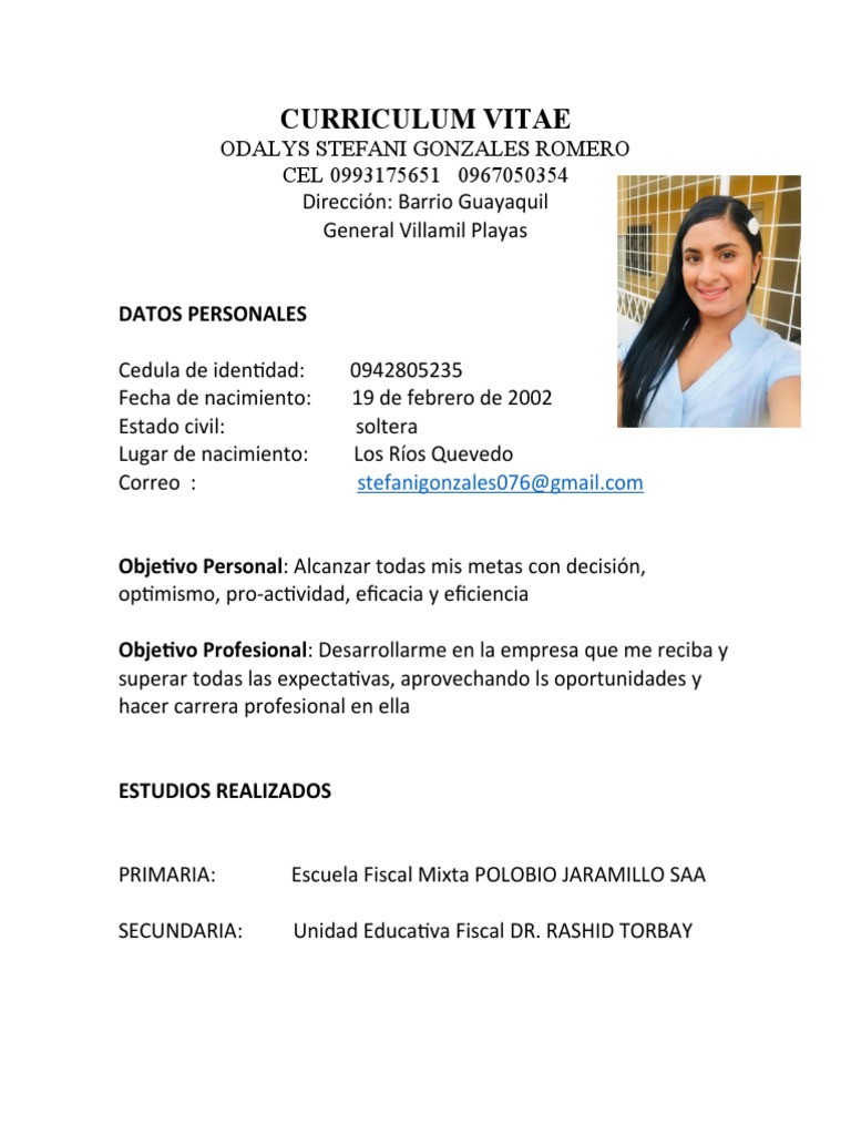 Curriculum Vitae Stefani.1 | PDF | Estilo de vida
