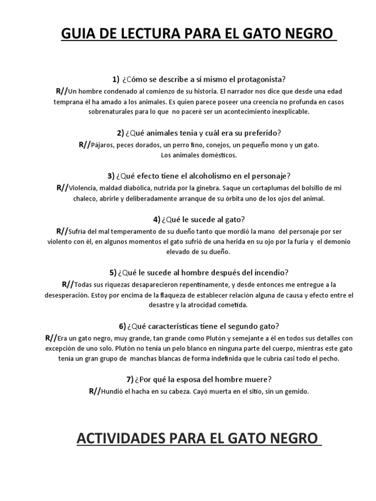 El Gato Negro | PDF | Gatos