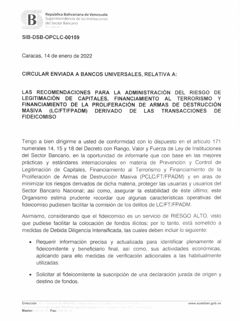 Circular Sib-Dsb-Opclc-00159 | PDF