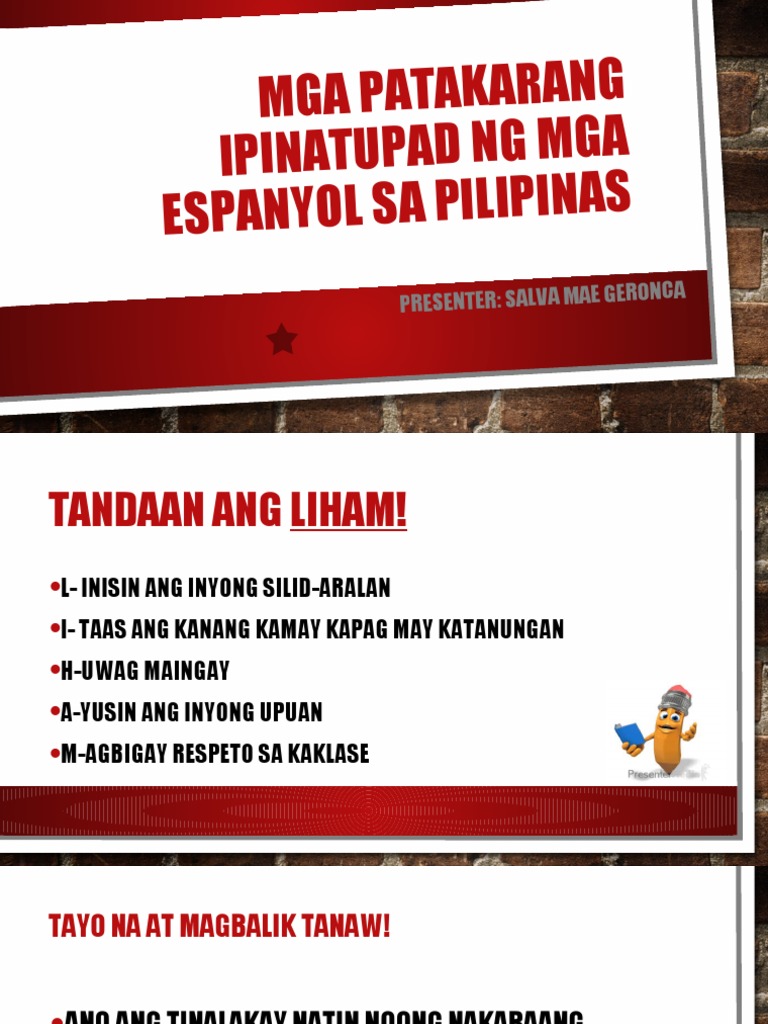 Mga Patakarang Ipinatupad NG Mga Espanyol Sa Pilipinas | PDF