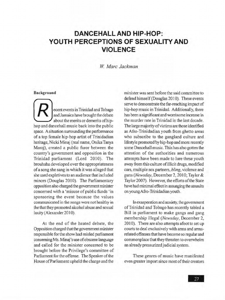 Youth Views on Dancehall & Hip-Hop | PDF | Adolescence | Hip Hop Music