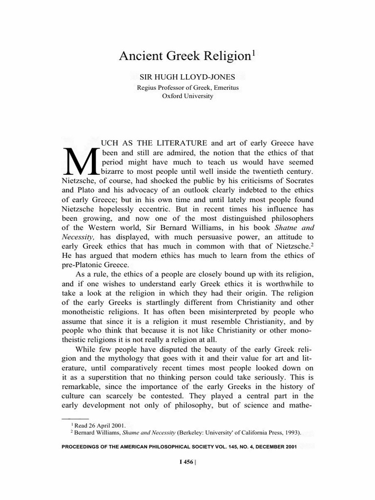 Lectura Ancient Greek Religion - OCR | PDF | Zeus | Dionysus