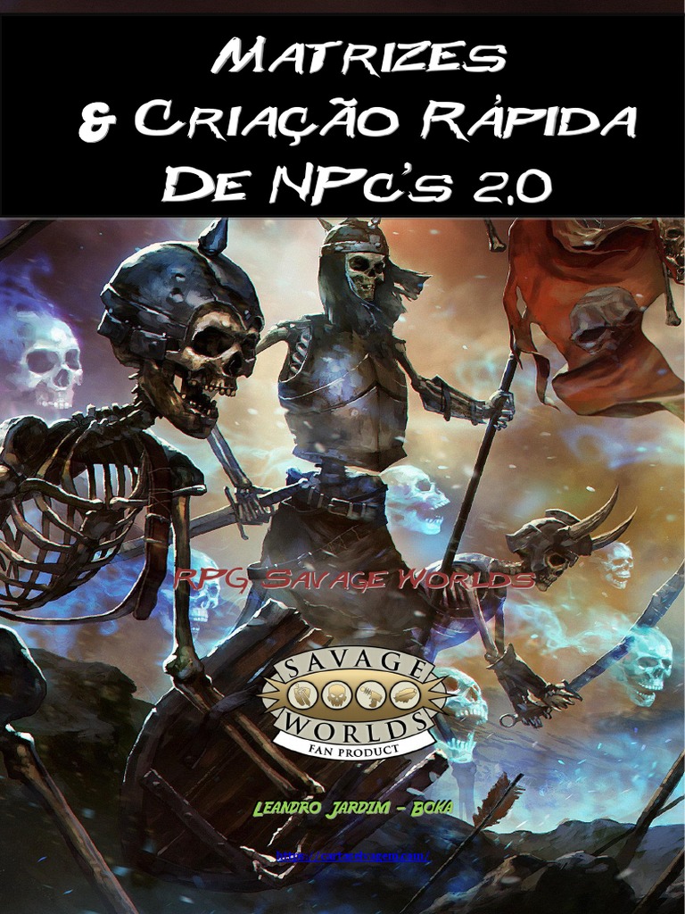 Savage Worlds - Matrizes e Criação Rápida de NPCs (SWADE) 2.0 | PDF ...