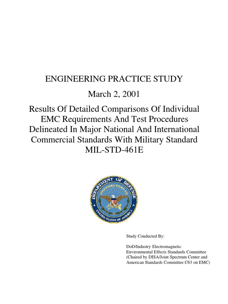 MIL STD 461 Cross Reference | PDF | Electromagnetic Compatibility ...