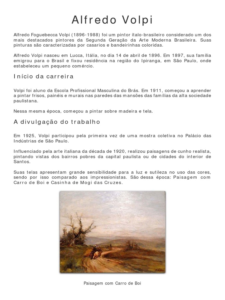 Alfredo Volpi, pintor modernista brasileiro | PDF | Arte abstrata | São ...