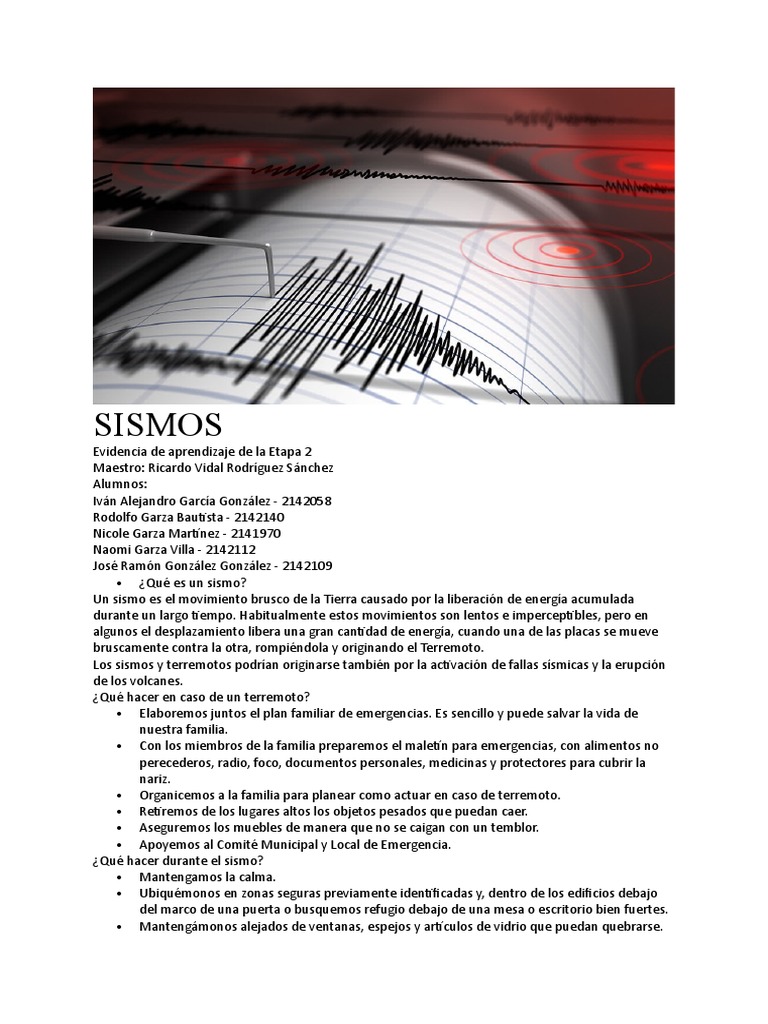 SISMOS | PDF | Temblores | Naturaleza
