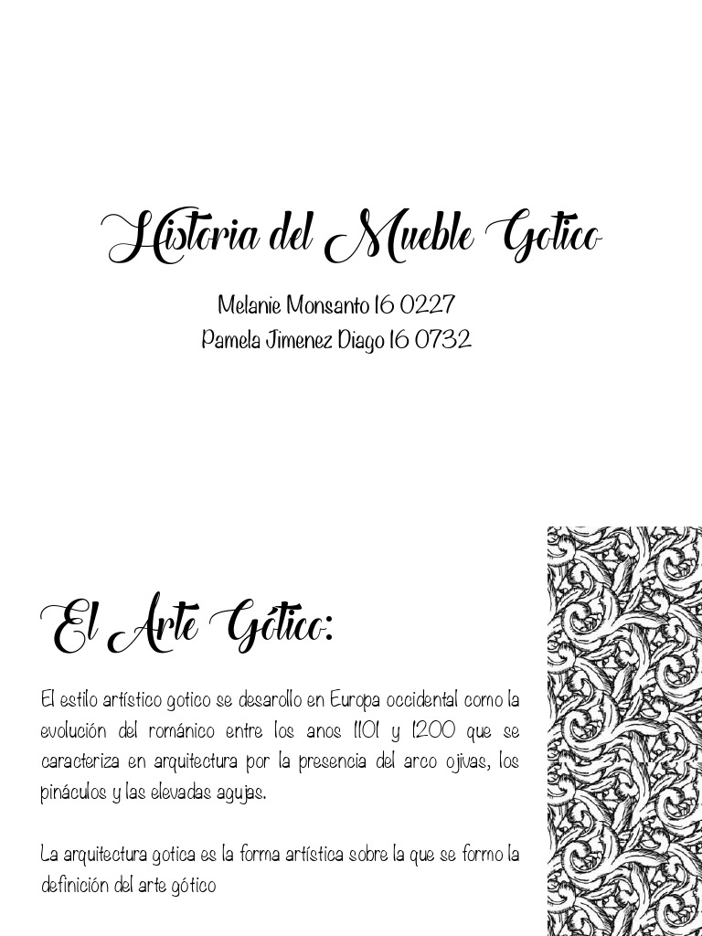 Mobiliario Gótico: Historia y Características | PDF | Arquitectura ...