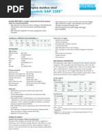 Sandvik SAF 2205 Seamless Tube Datasheet | PDF | Corrosion | Heat Treating