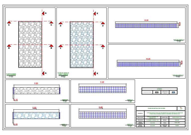 Plano Detalle de Filtros | PDF | Suministro de agua | La contaminación del agua