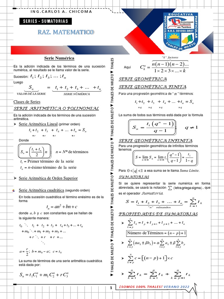 TEMA 2 Sumatorias | PDF