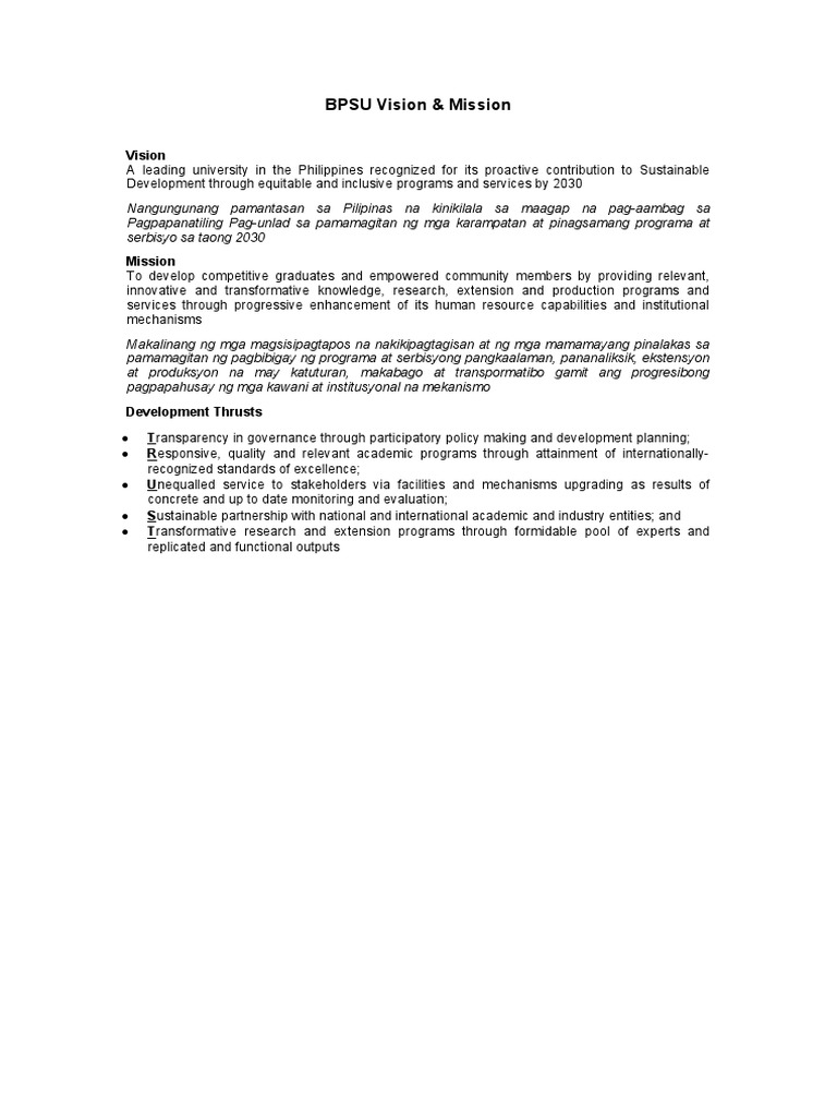 Mission & Vision | PDF