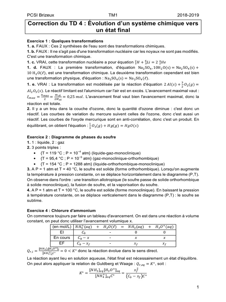 TM1 TD Correction Part2 | PDF