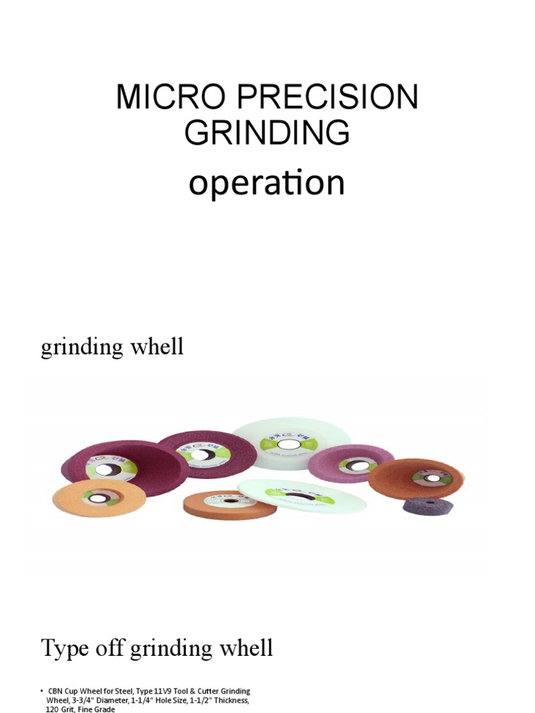 Micro Precision Grinding Operation | PDF | Grinding (Abrasive Cutting ...