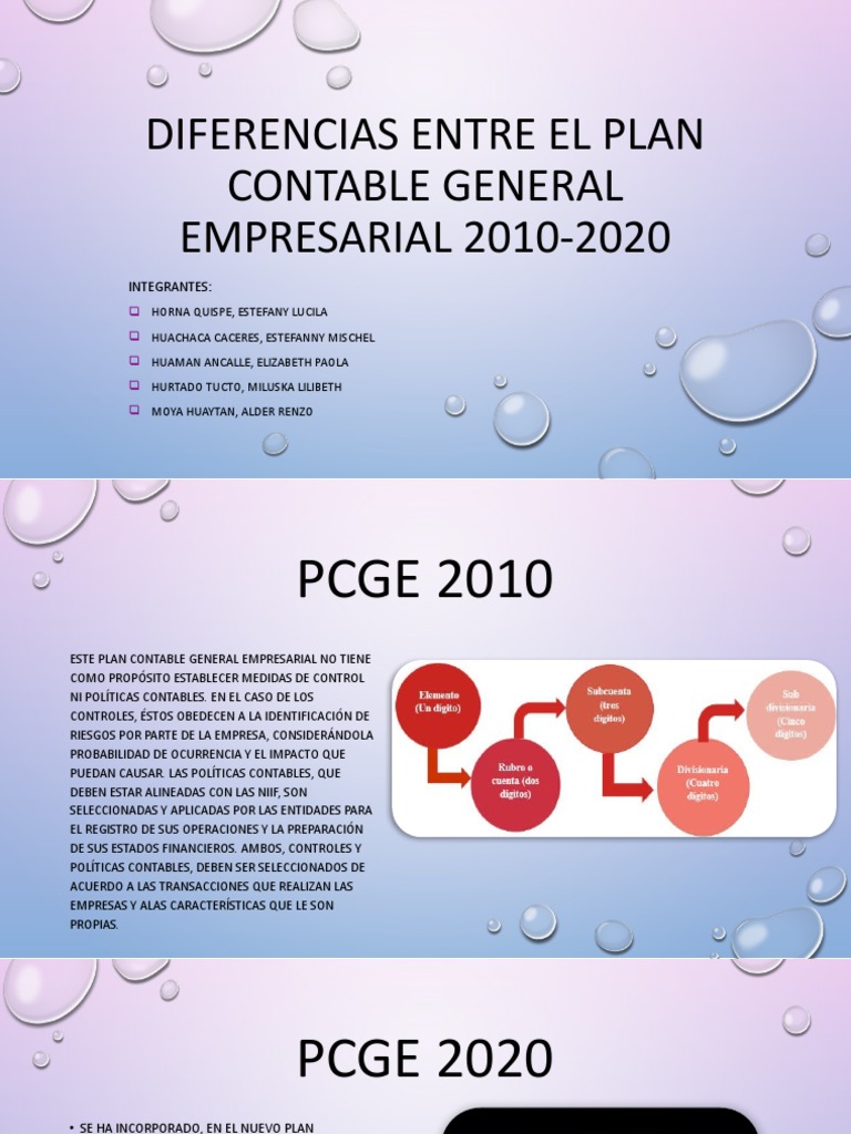 Diferencias Entre El Plan Contable General Empresarial 2010-2020 | PDF ...