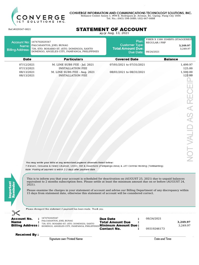 Proof of Billing | PDF Proof of Billing | PDF